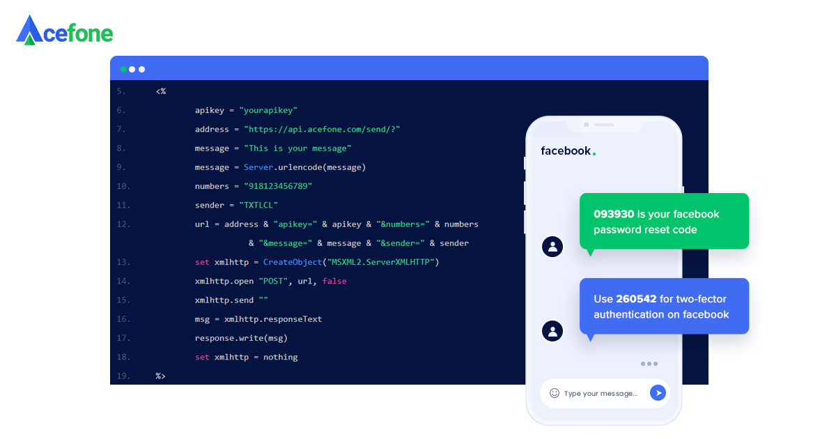 SMS API: Send Bulk SMS and messages in one go | Acefone